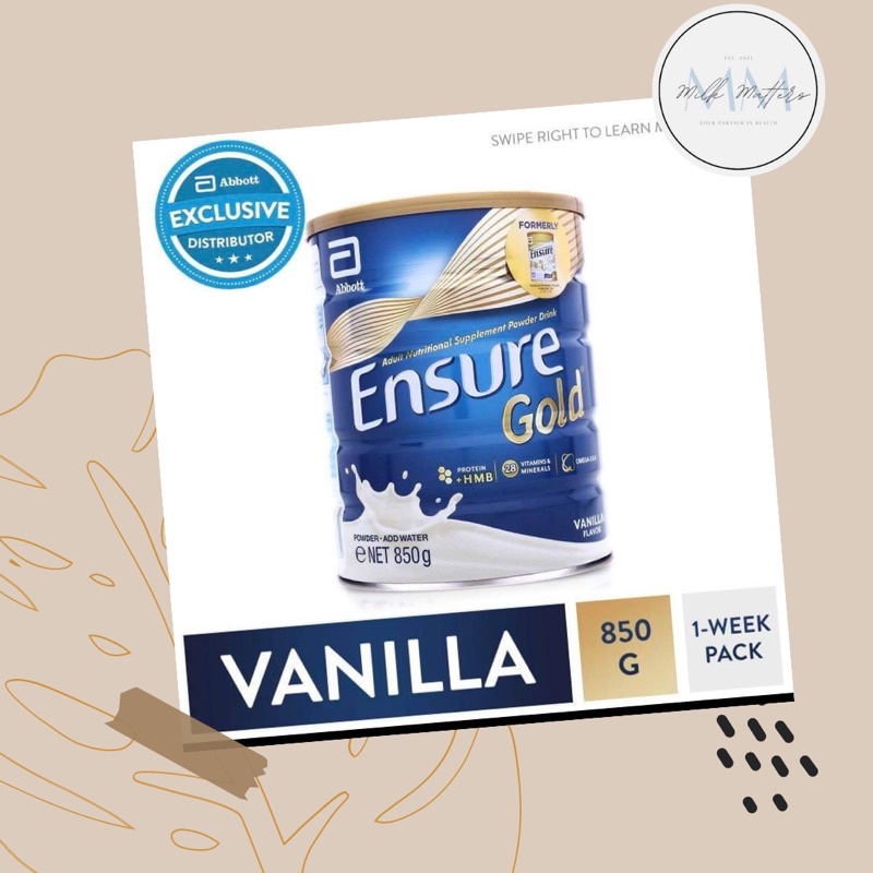ENSURE GOLD vanilla flavor 850g | Shopee Philippines