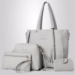 4 in 1 Bag Korean Bag Jingpin Leather Shoulder Bag | Shopee Philippines