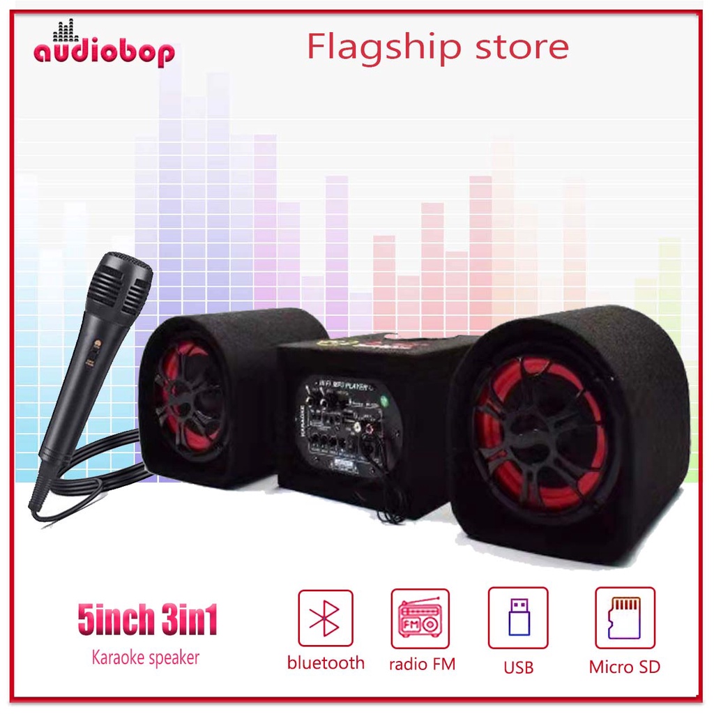 HI-FI Bass Power Bluetooth karaoke Audio Amplifier with 2pcs 5inch ...