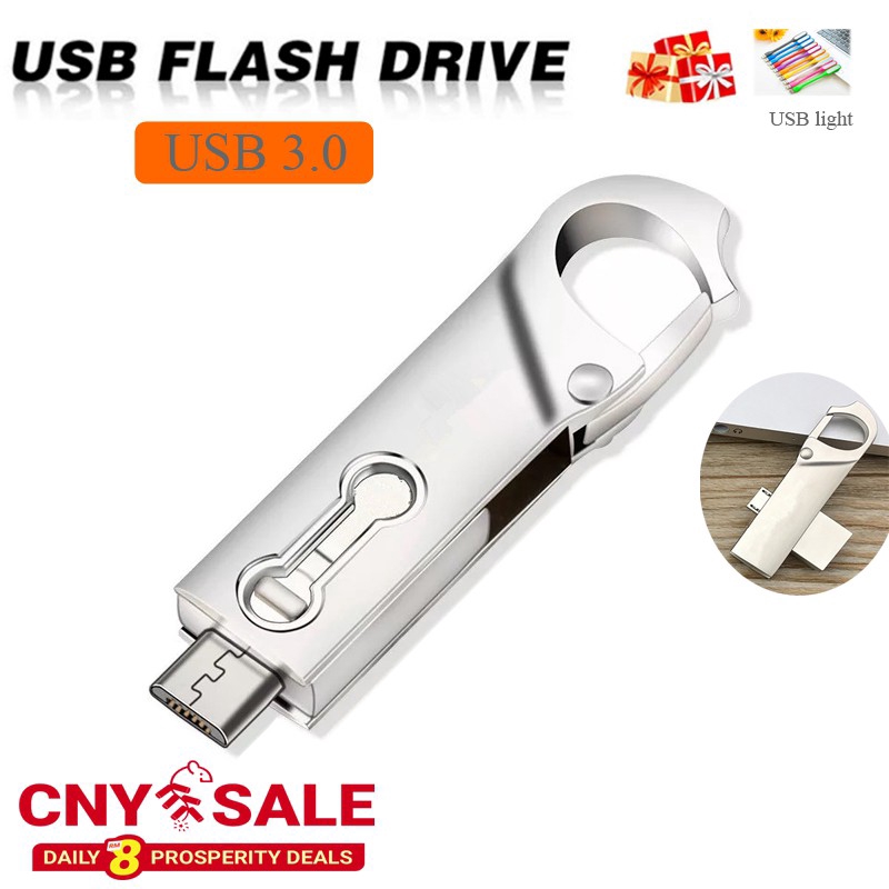 OTG USB Flash Drive USB 3.0 Dual Mini Pen Drives 256GB 128GB PenDrives ...