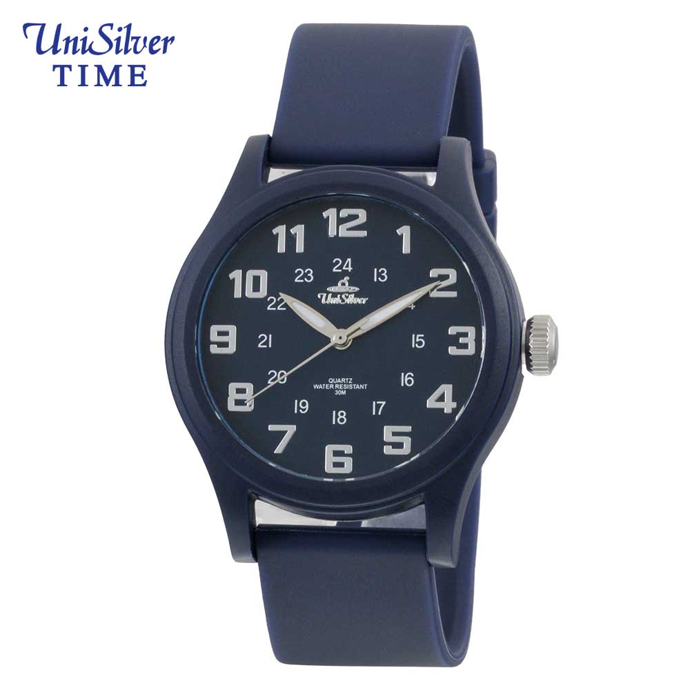 UniSilver TIME Unisex Navy Blue Analog Rubber Watch KW3750-1004 ...
