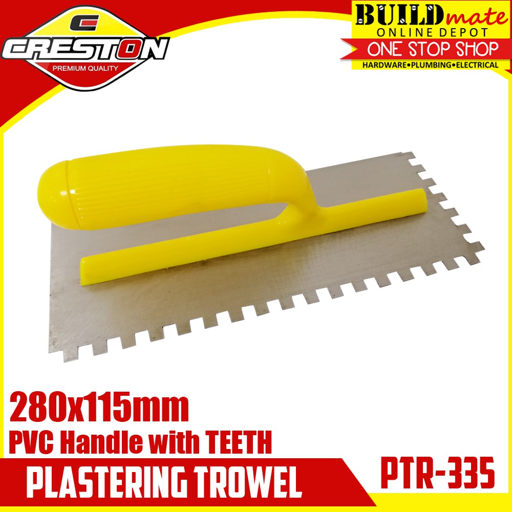 CRESTON PVC Handle Plastering Trowel with Teeth PTR-335 | Shopee ...