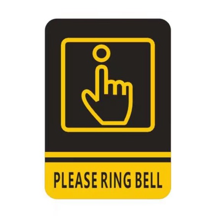 PLEASE RING BELL - PVC Doorbell Signage Boards 10x7cm 3M Sticker ...