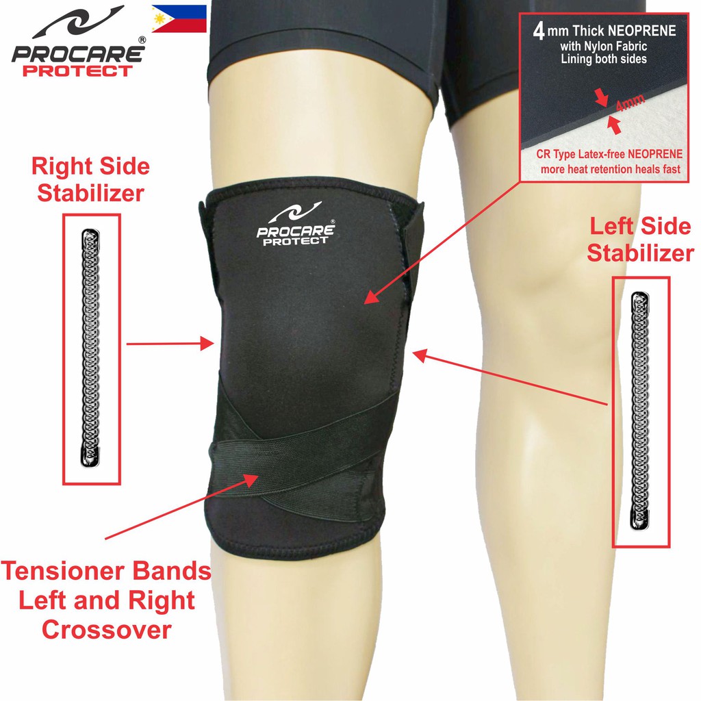PROCARE #6039 Knee Support Brace 9inch Slip-On, with both sides Knee ...