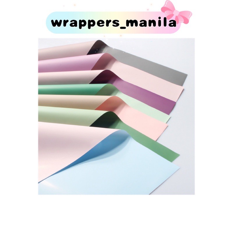 20pcs per Pack Plain Two-Sided Colored Wrappers Bouquet Wrapping ...