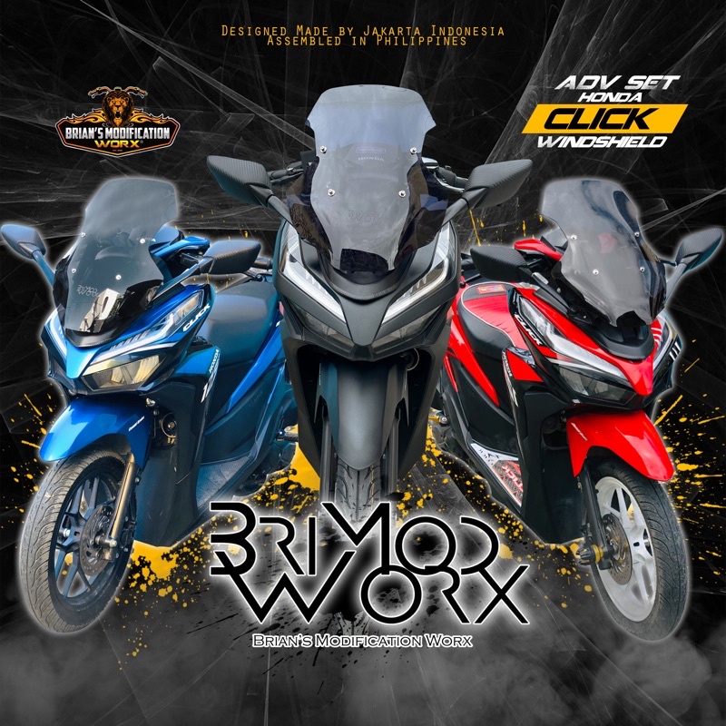 Honda Click V2 Windshield Set (ADV LOOK) presyo ₱3,199