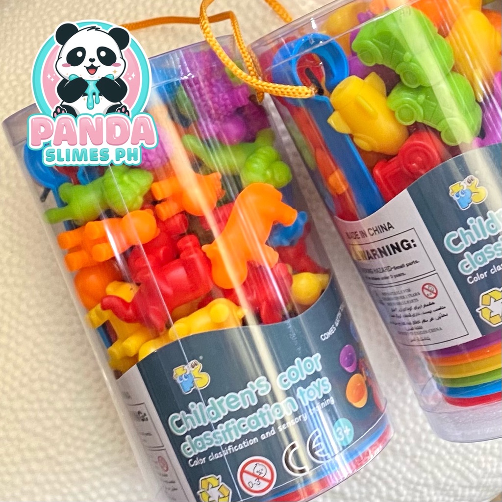 Animal Color Sorting Toy for Kids Toddles Cup Tongs Shape Sorters STEM ...