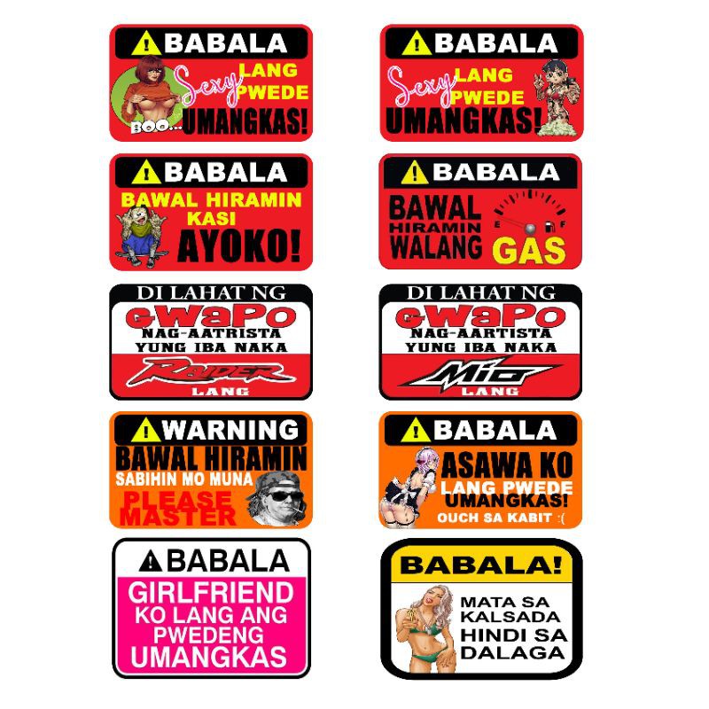 babala sticker set or per piece | Shopee Philippines
