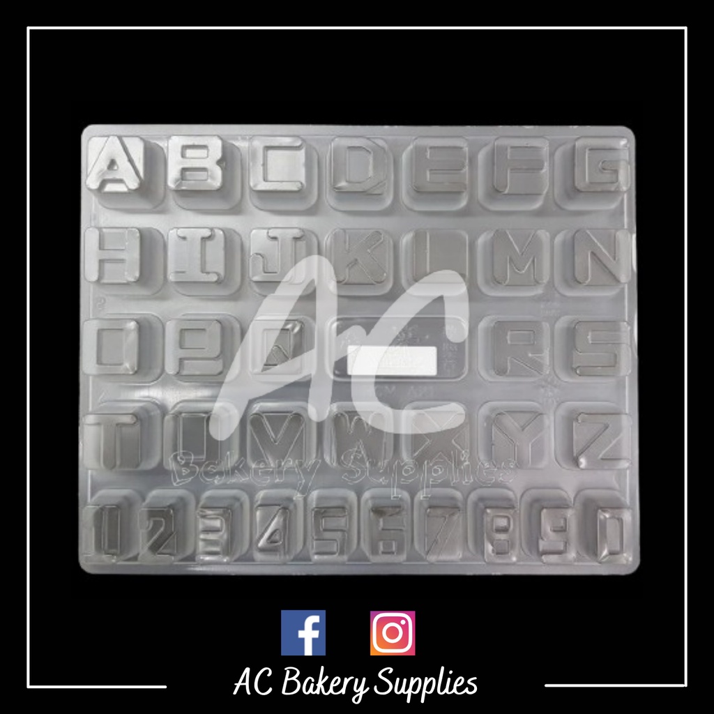 (THIN MATERIAL) Jelly / Chocolate Mould Alphabet & Numbers HGM A21 ...