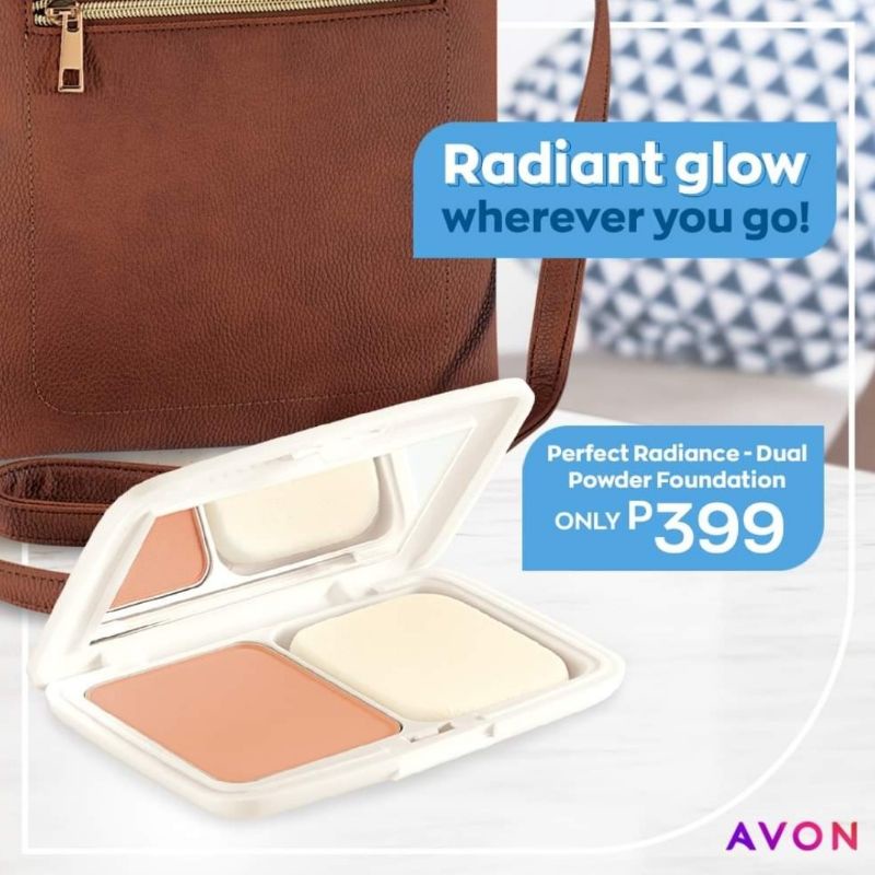 AVON Perfect Radiance Dual Powder Foundation SPF 22/PA++ 9g | Shopee ...