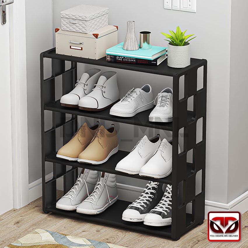 D&D 4 Tier Square Shoe Rack Shoe Box Organizer | Shopee Philippines