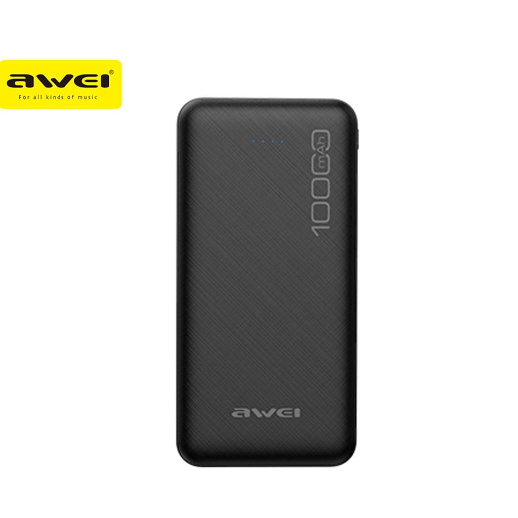 Awei P28K 10000mAh Mini Powerbank 2.1A Super Fast Charging Dual-USB ...