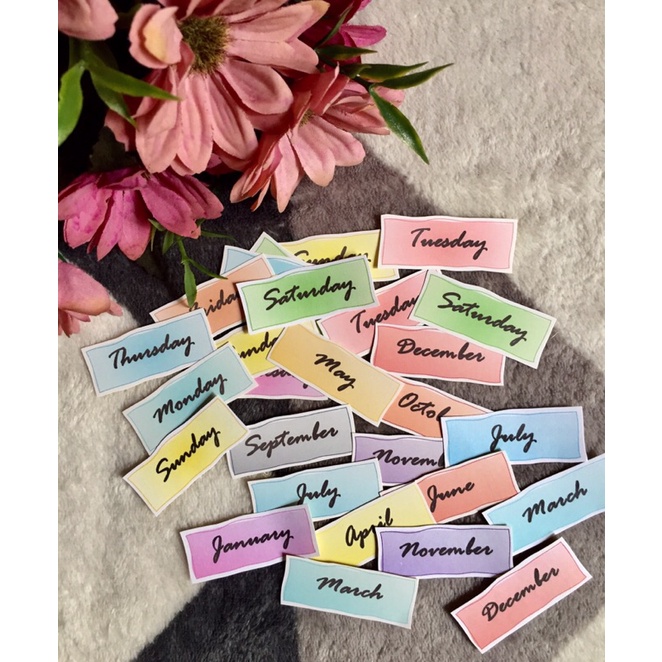 Days & Months Sticker for planner and journal | Shopee Philippines