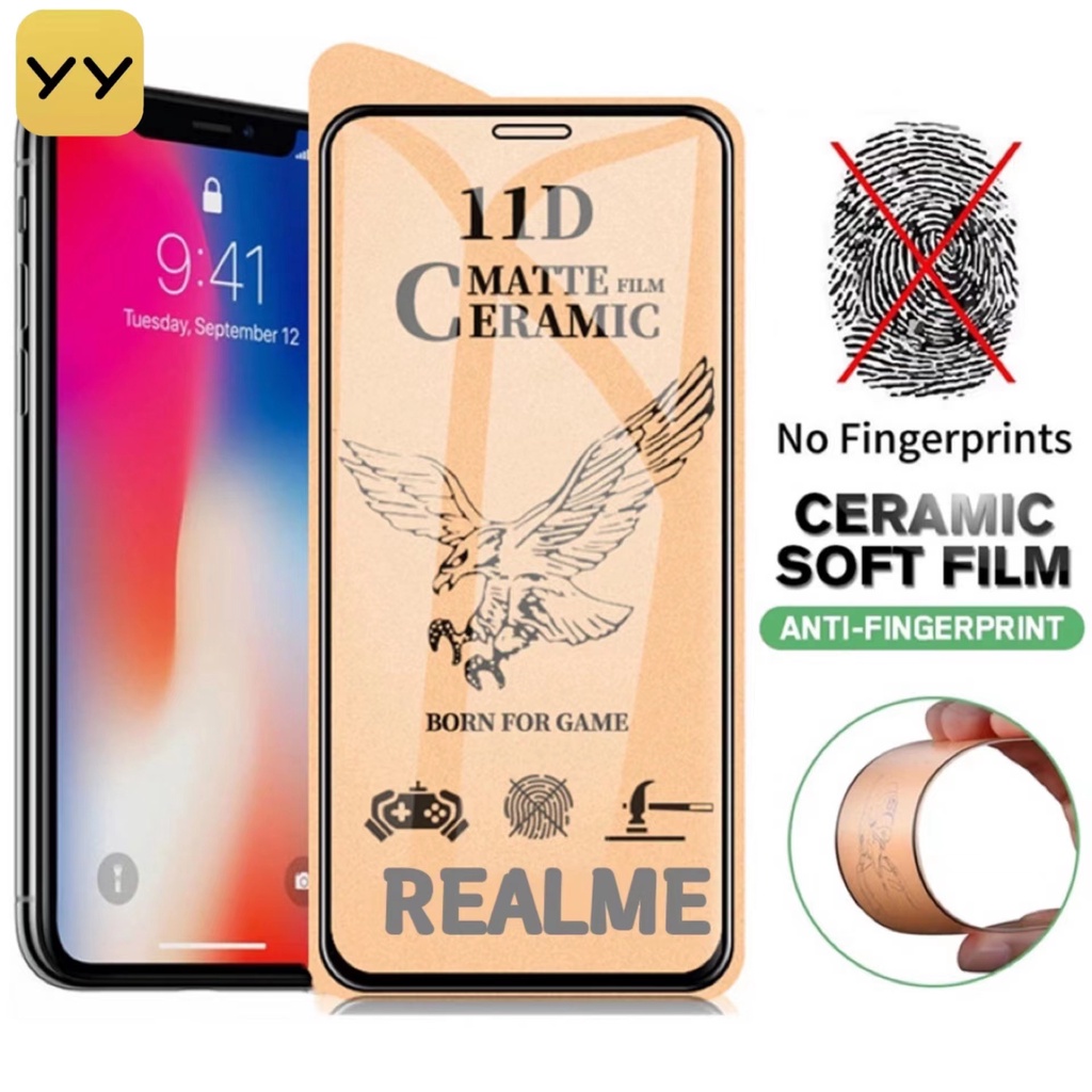 Ceramic Matte Full Screen Film For【REALME】3 5 5i 5PRO 6 6i 6PRO 7 7i 8 8i C2 C3 C11 C15 C17 C20 ...