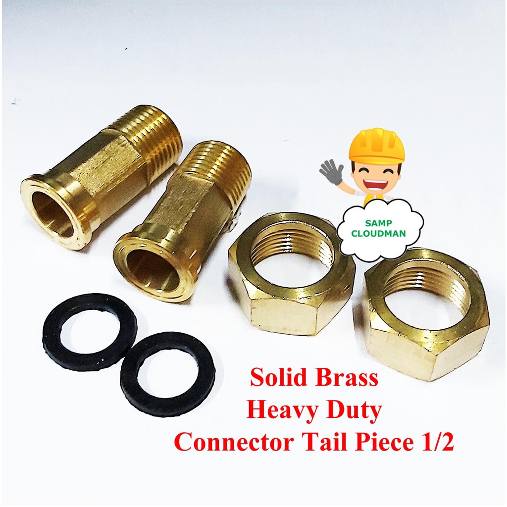 Solid Brass Connectors Tailpiece for Water Meter Tail Piece Gasket SET ...