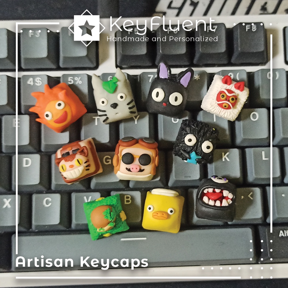 Ghibli inspire Icon Polymer Clay Artisan Keycaps | Shopee Philippines