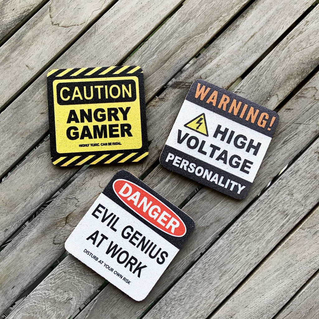 Warning Signs Cork Coasters | Shopee Philippines