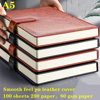 416 Pages paper A5 Leather notebook notepad Thick college Notebook ...