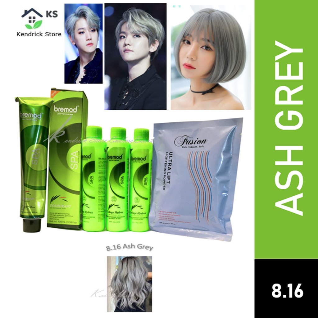 Bremod Hair Color Package (Ash Grey 8.16), Ash Gray 8.16 Beauty Hair ...