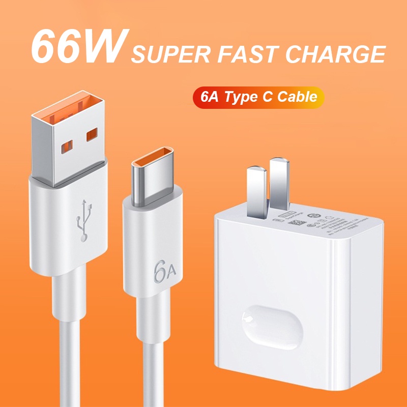 Huawei Charger Cable 66W Super Charger Adapter 6A USB Type-C Charging ...