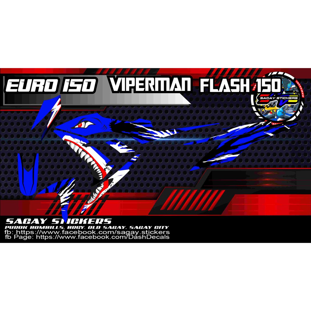 Euro Flash / Viperman 150 DECALS FREE MAGS STICKER | Shopee Philippines