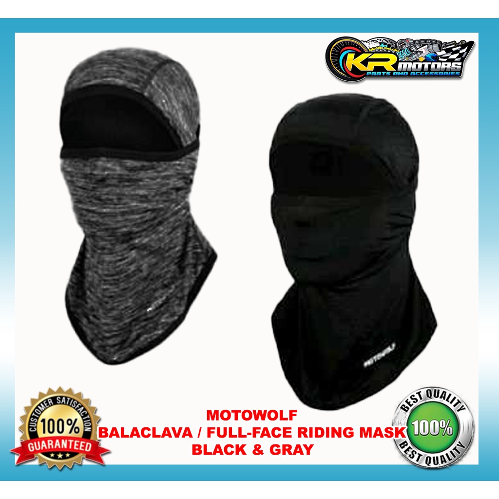 Motowolf Balaclava Full Face Mask for Motrocycle Riders & Bikers ...