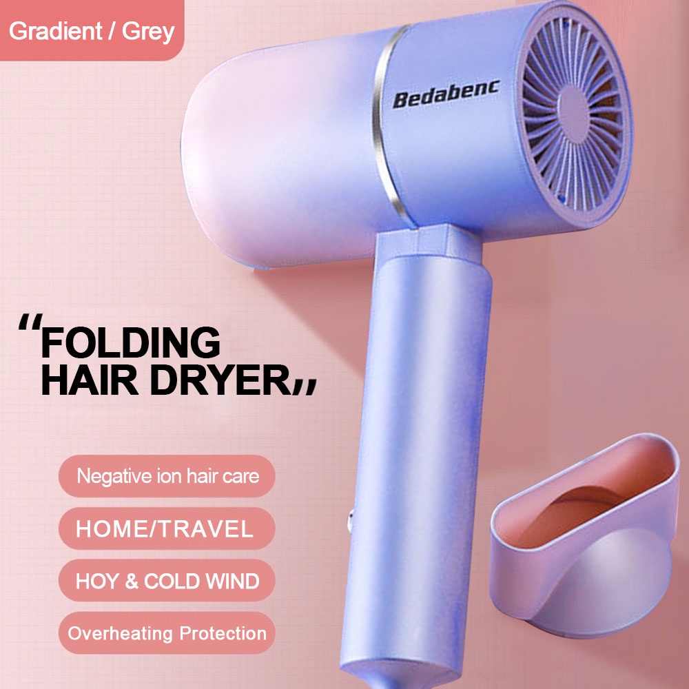Hair Dryer Foldable Quick Dry Blower Salon Styler Mini Travel 220v750w ...