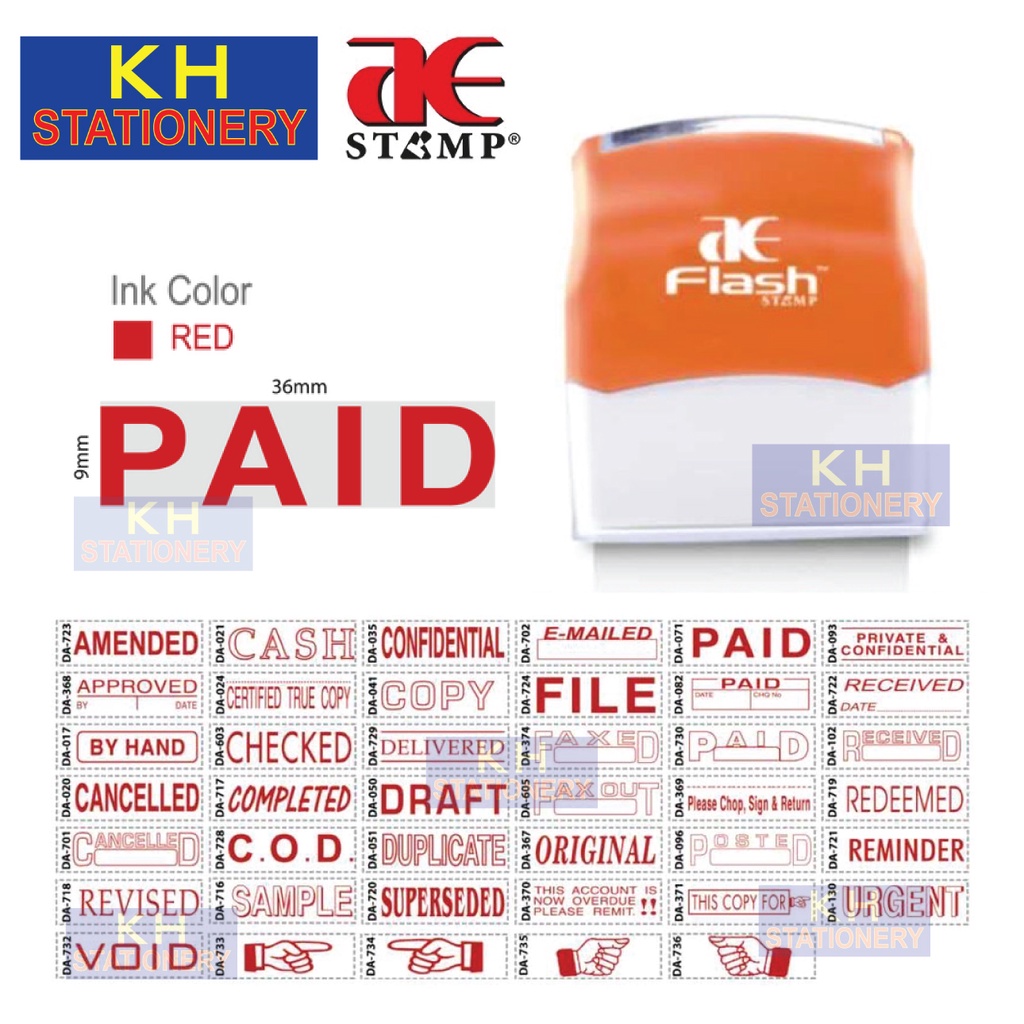 AE Flash Stamp / Made Stamp / Self-Inking Commercial Flash Stamp ...