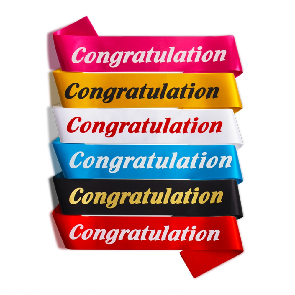 Congratulation Sash Graduation Party Accessory Decoration Party Favors ...