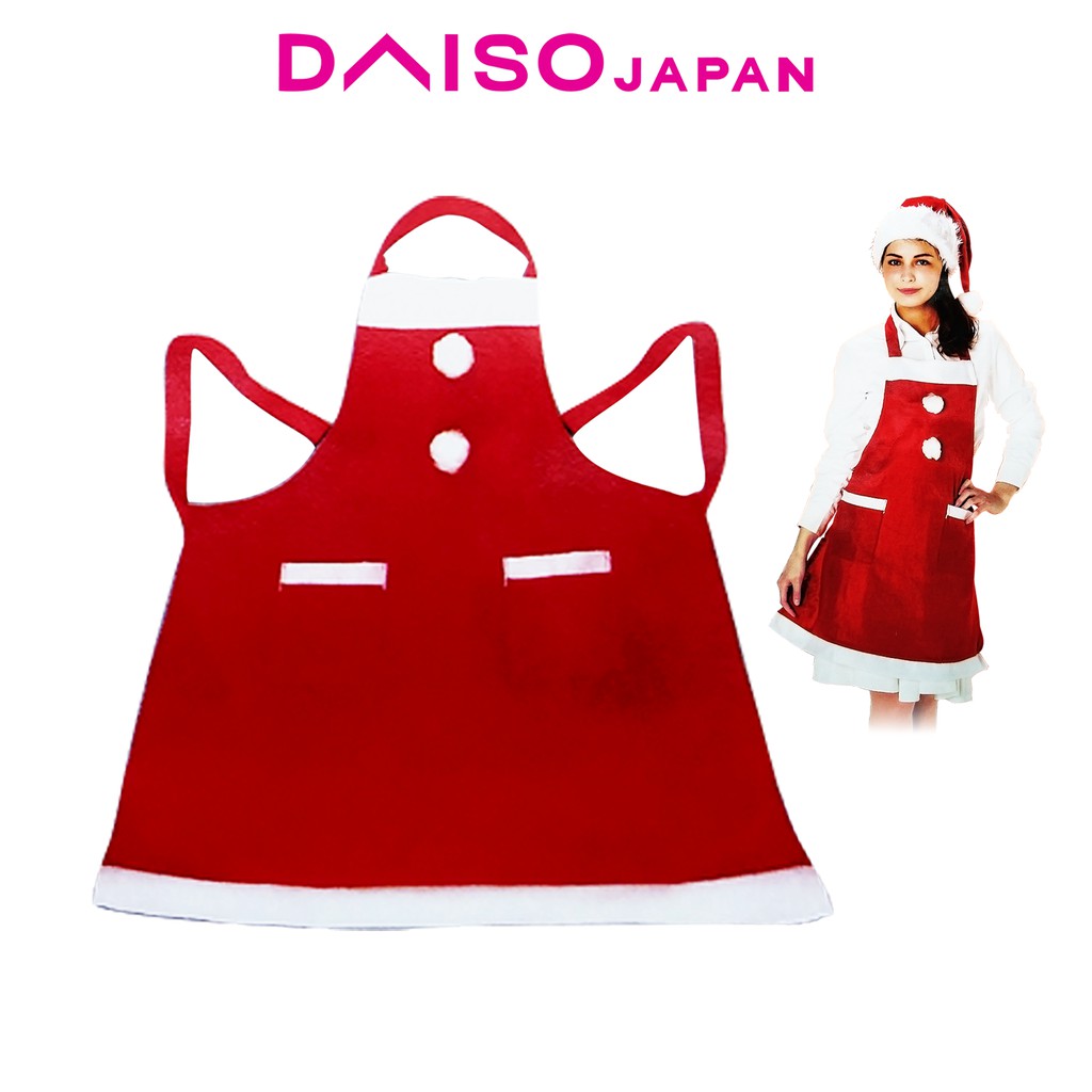 Daiso Red Christmas Apron 168cm | Shopee Philippines