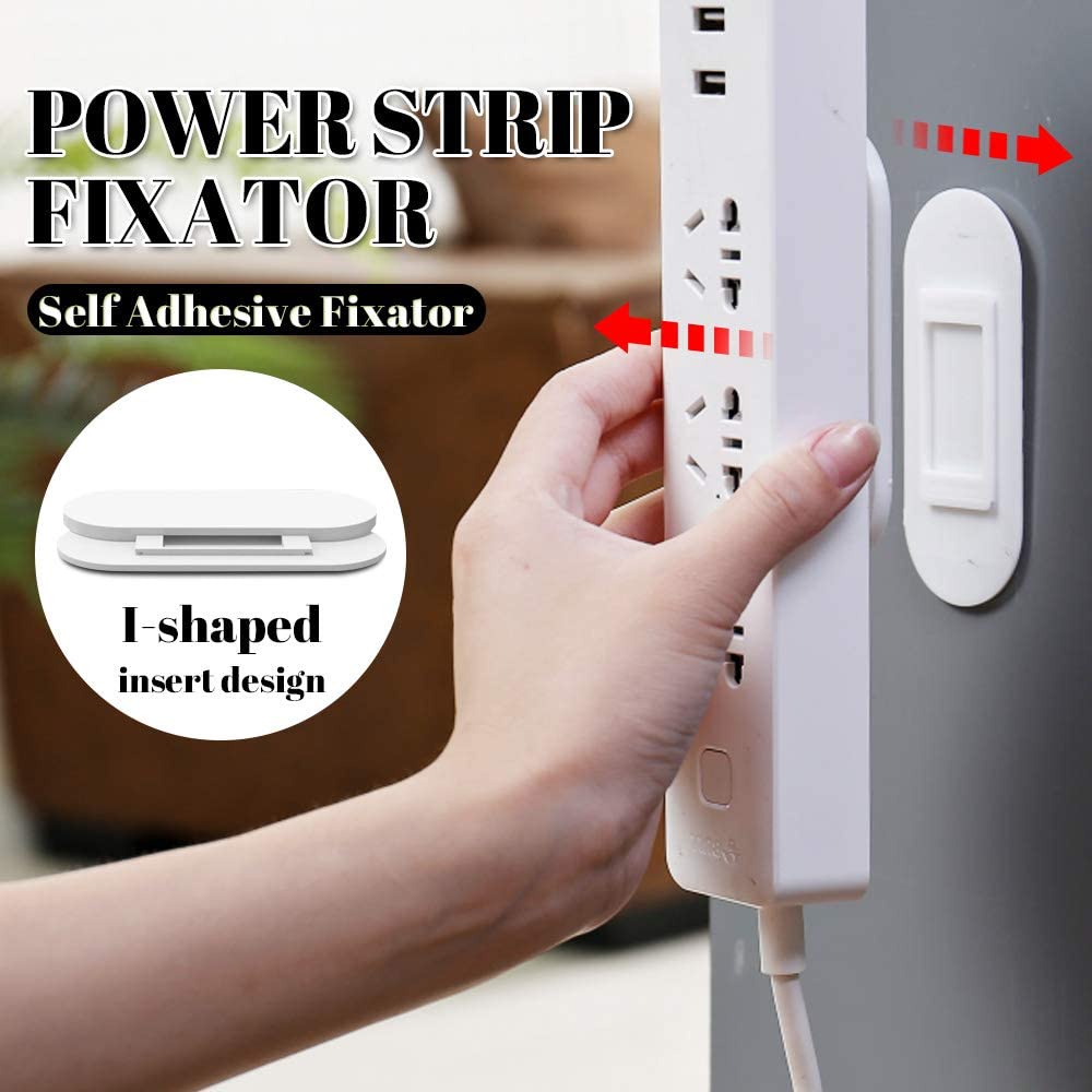 Self Adhesive Power Strip Wall Mount Fixator, Power Strip Desk Wall ...