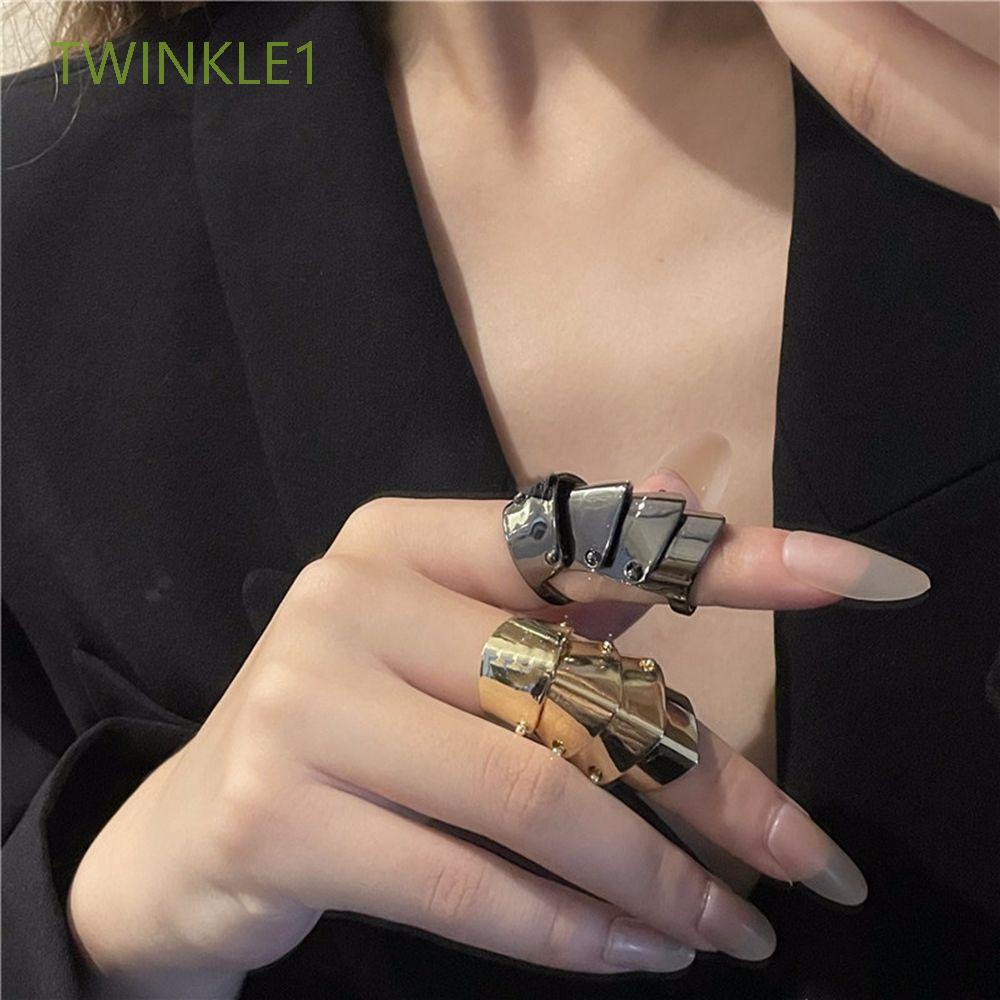 TWINKLE1 Gothic Armor Joint Rings Simple Female Finger Rings Knuckle ...