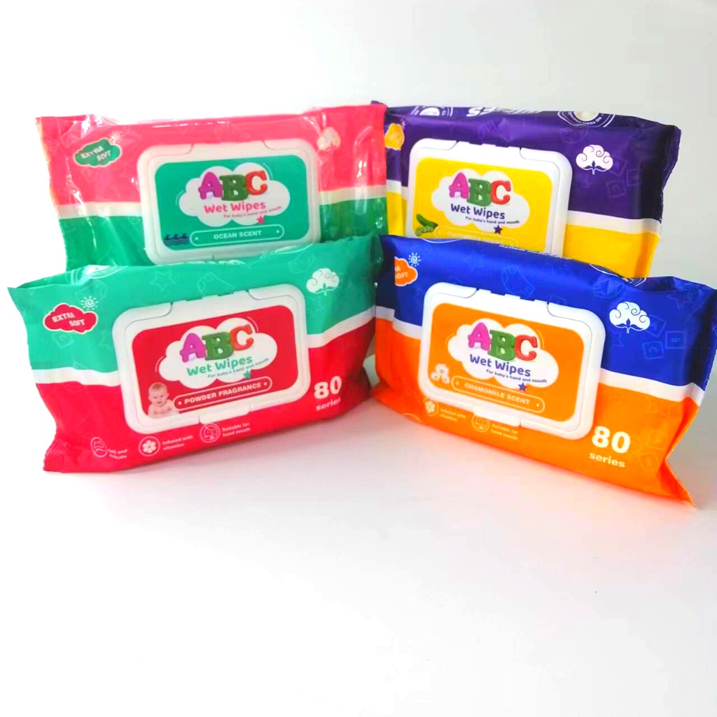Heart Baby ABC Baby Care Wet Wipes 80 Sheets per pack | Shopee Philippines