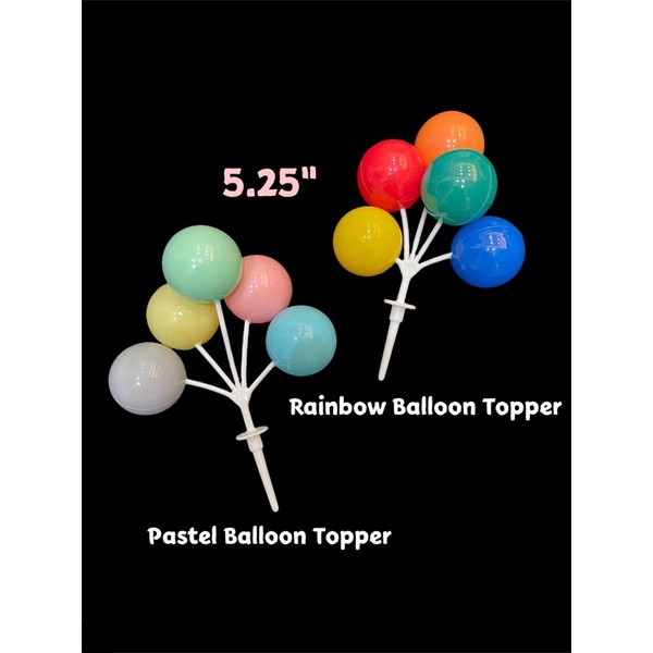 cake topper rainbow balloon topper pastel balloon topper | Shopee ...