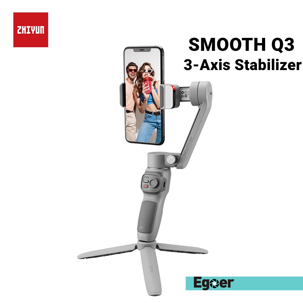ZHIYUN SMOOTH Q3 Smartphones Gimbal 3-Axis Flexible Phone Handheld Stabilizer with Fill Light ...