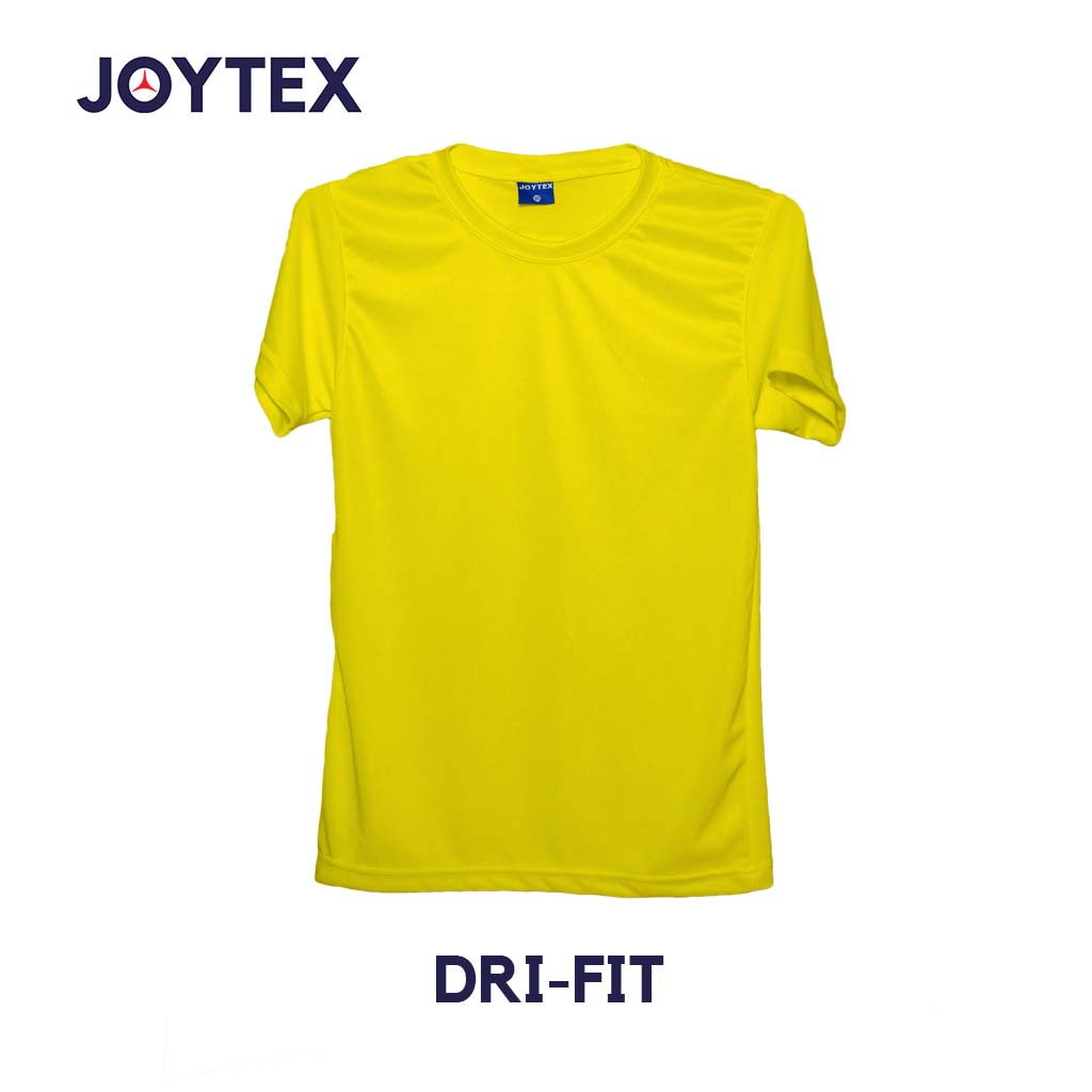 JOYTEX Dri-Fit Round Neck Yellow Plain Shirt | Shopee Philippines