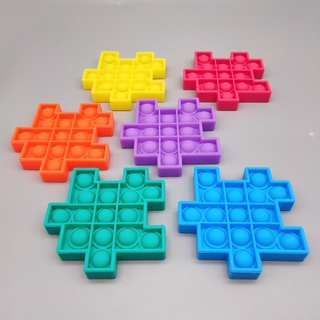 6pcs/set New Rainbow Pop It Cube Puzzle Toys Popit Anti Stress Reliever ...
