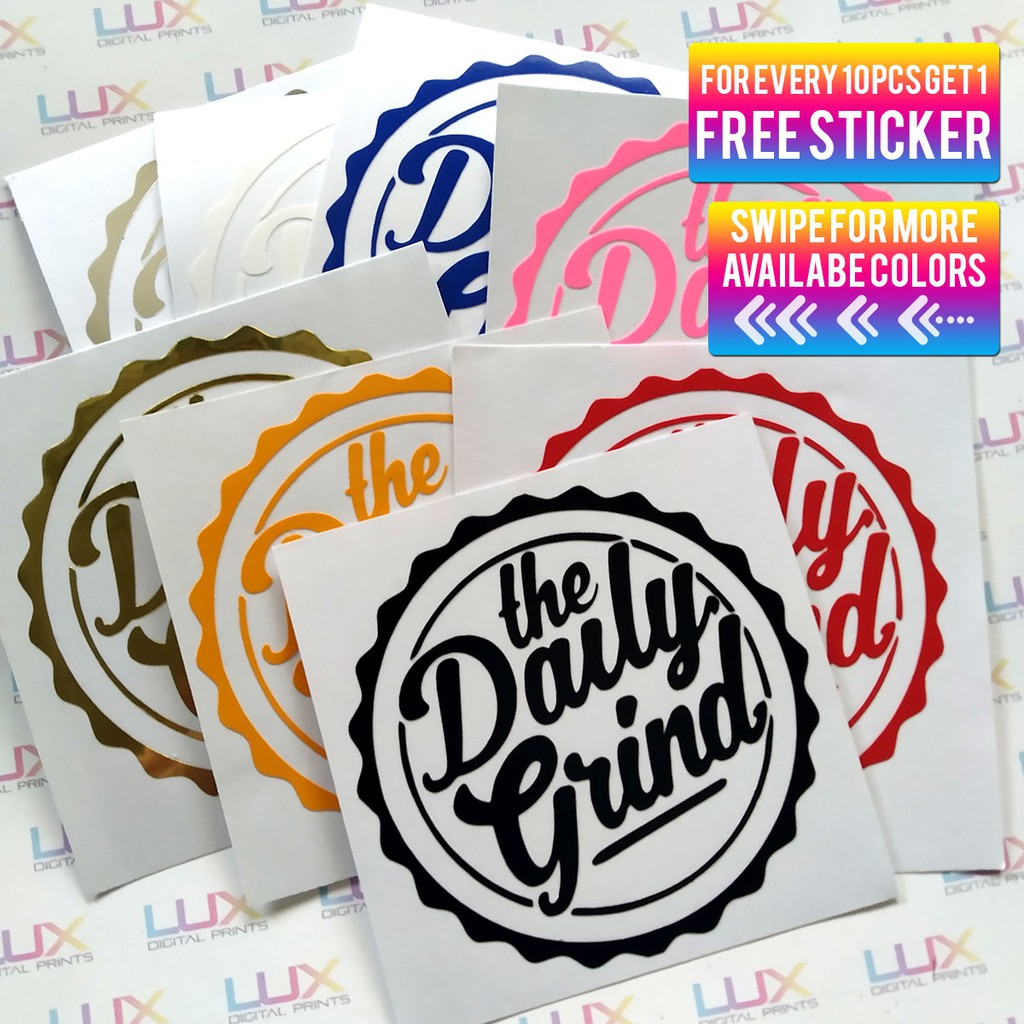 DAILY GRIND 003 Die-Cut Vinyl Sticker/Decal/car/motor/laptop/mugs ...