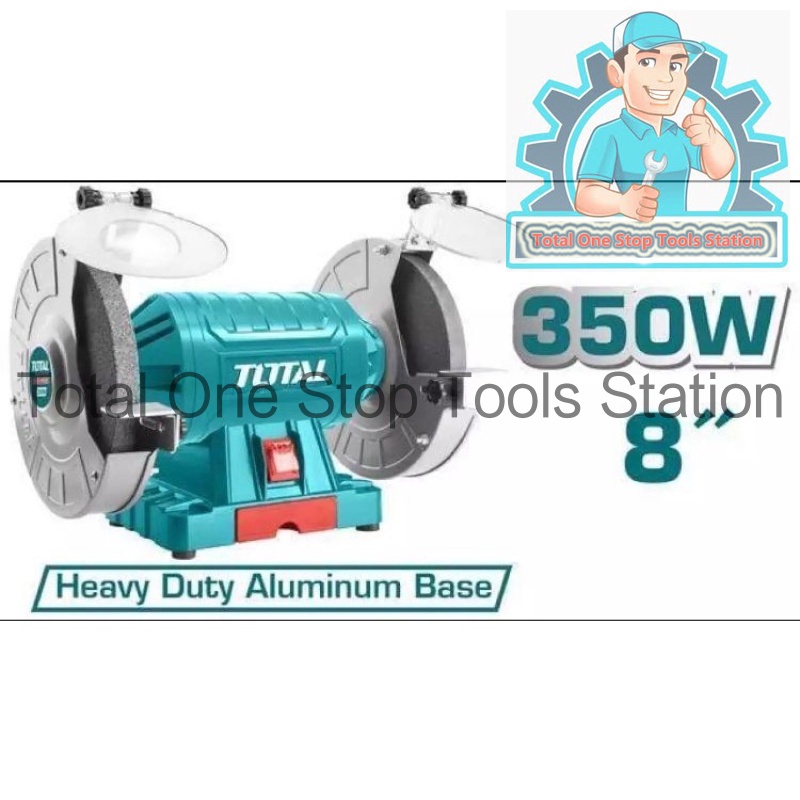 TOTAL TOOLS Bench grinder 350W industrial electric sharpening vertical ...