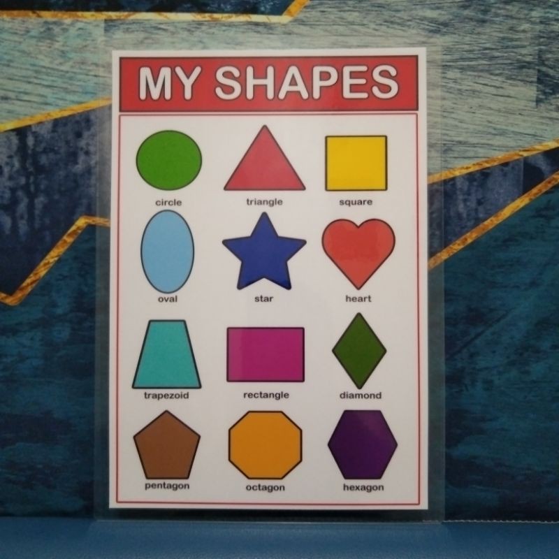Educational chart my shapes laminated a4 makapal | BeeCost