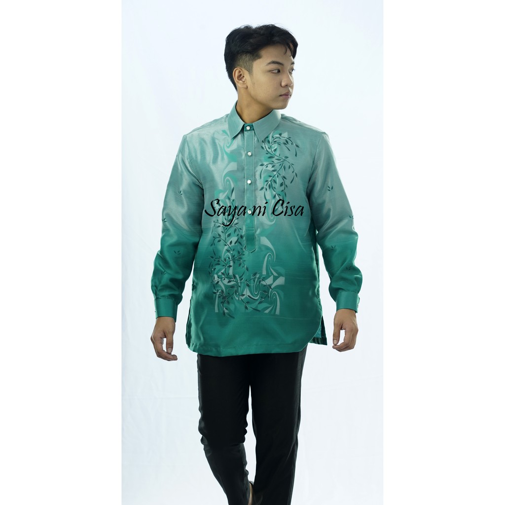 Barong Tagalog - Teal Green | Shopee Philippines