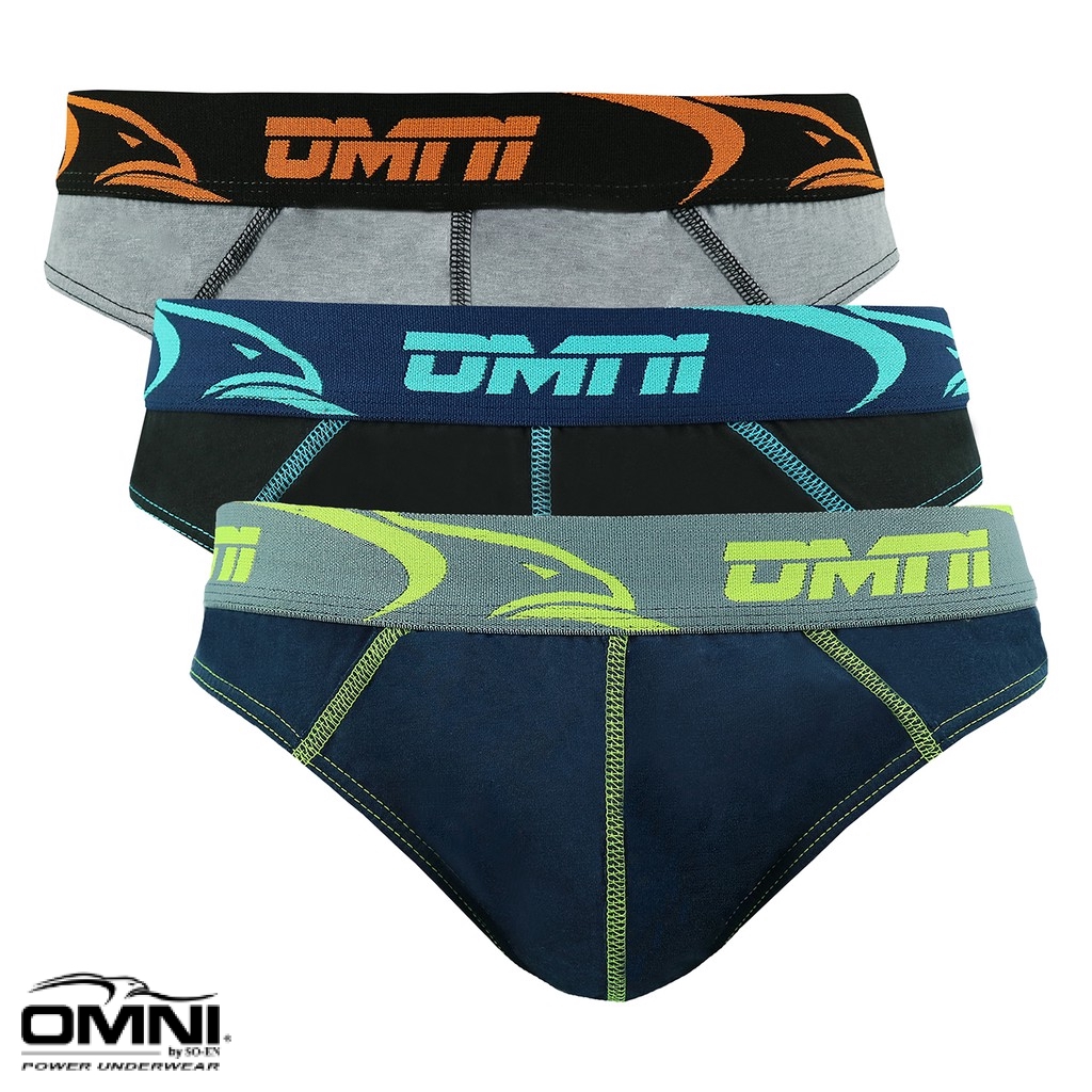 OMNI By SO-EN Men's 3in1 Eagle Eye Cotton Hipster Brief | Shopee Philippines