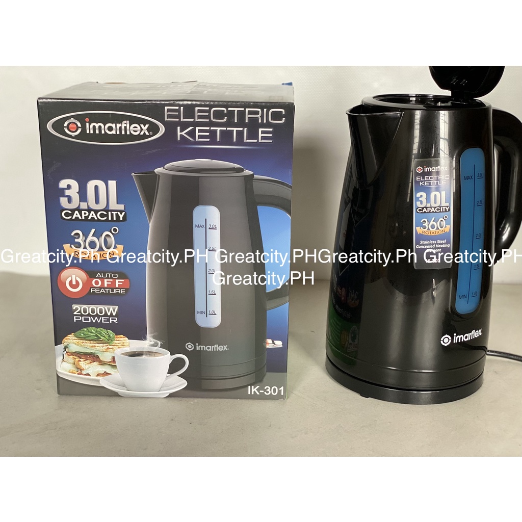 Imarflex Electric Kettle IK-301 3.0L Black | Shopee Philippines