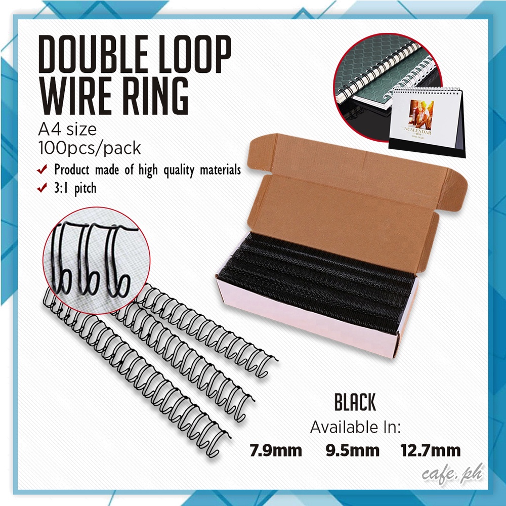 Double Loop Wire Metal Ring Binder 3:1 Pitch A4 Size for Wire Binding ...