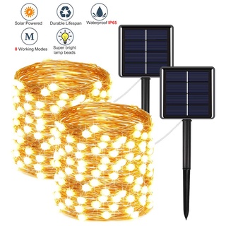Solar String Fairy Lights Outdoor Waterproof 22M/32M 200 LED 300LED ...