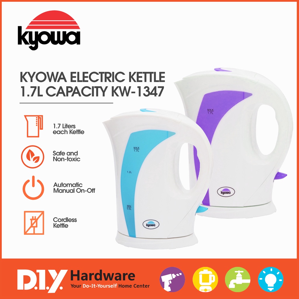 Kyowa Electric Kettle 1.7 Liters Capacity KW-1347 (RANDOM COLOR ...