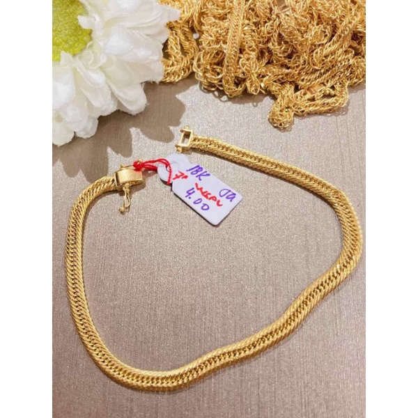 TRIPLE LOCK JAPAN STYLE BRACELET 18K PAWNABLE | Shopee Philippines