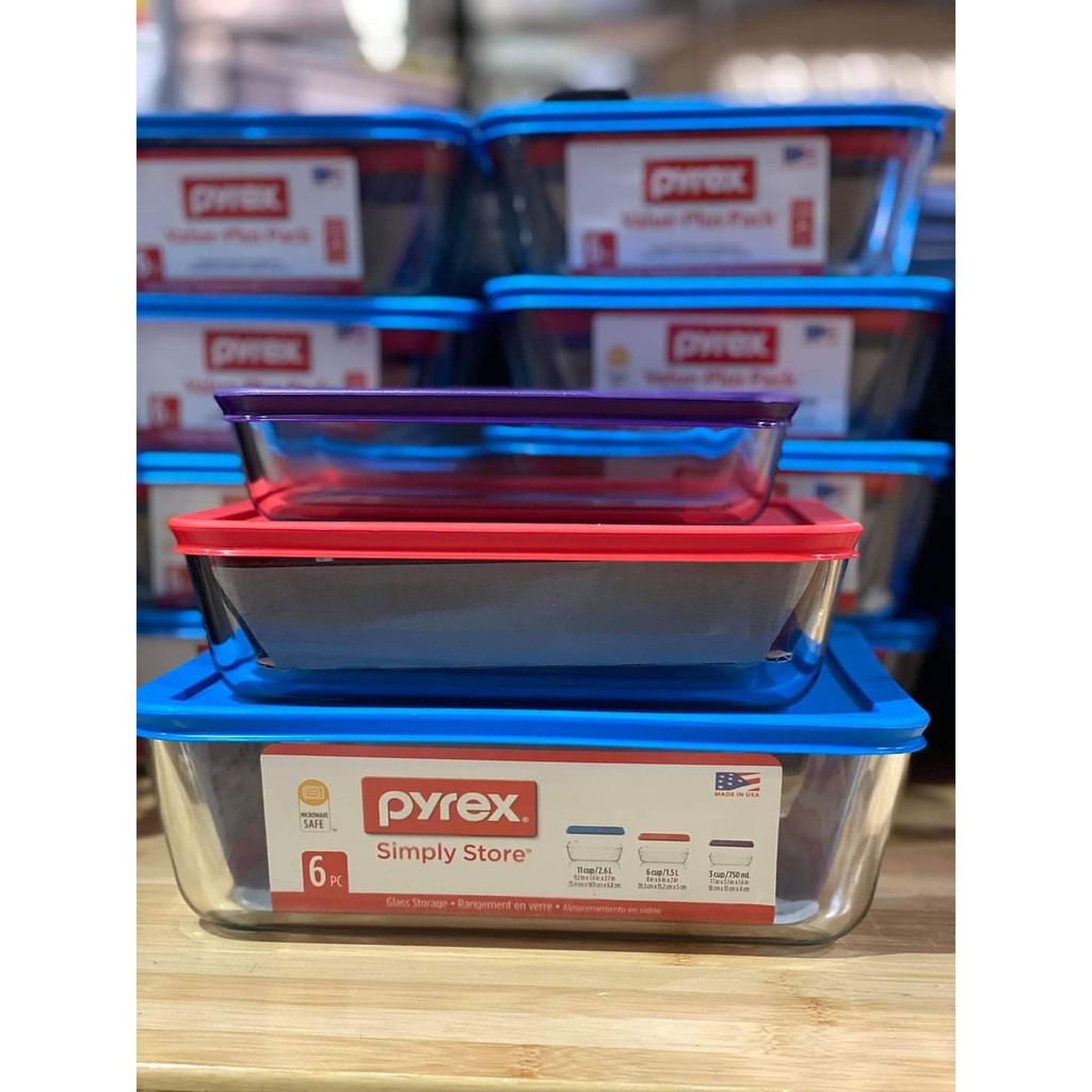 Pyrex 6 Piece Coloured Set- UniTop