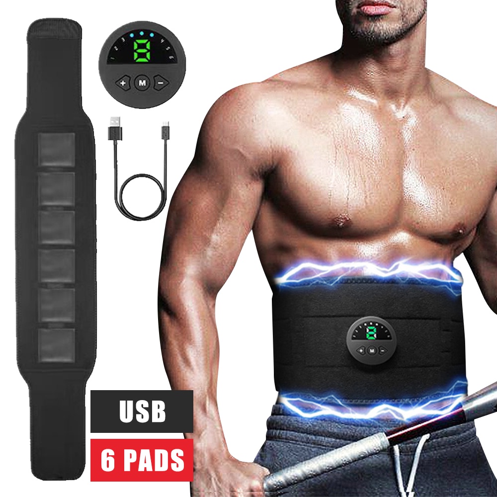EMS Abdominal belt Trainer Slimming Belt Machine Muscle Stimulator Abs ...