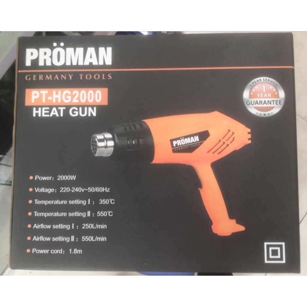 PROMAN JAPAN AIR HOT GUN 2000W HEAT GUN HT-HG2000 - UniTop